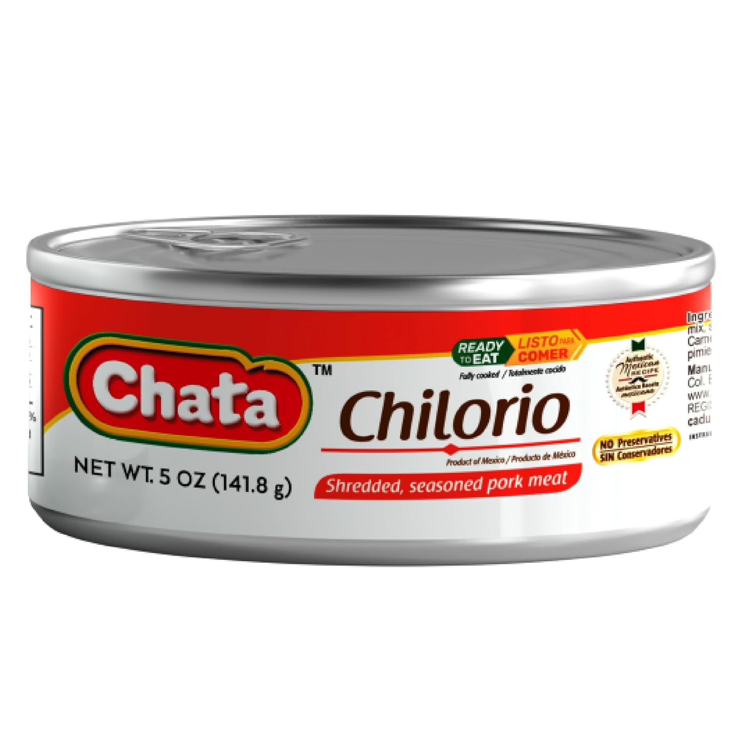 Amazon.com: Chata Pork Chilorio, Shredded Seasoned Meat, 5 oz, Pack of ...