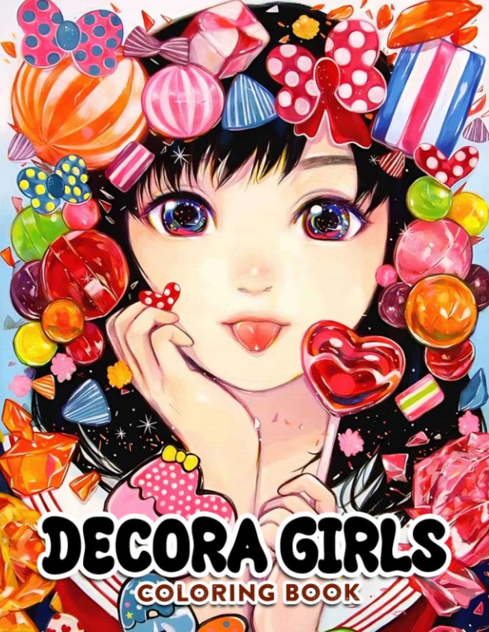 Decora Girls Coloring Book: Kawaii Fun Doll Girls Coloring Pages with ...