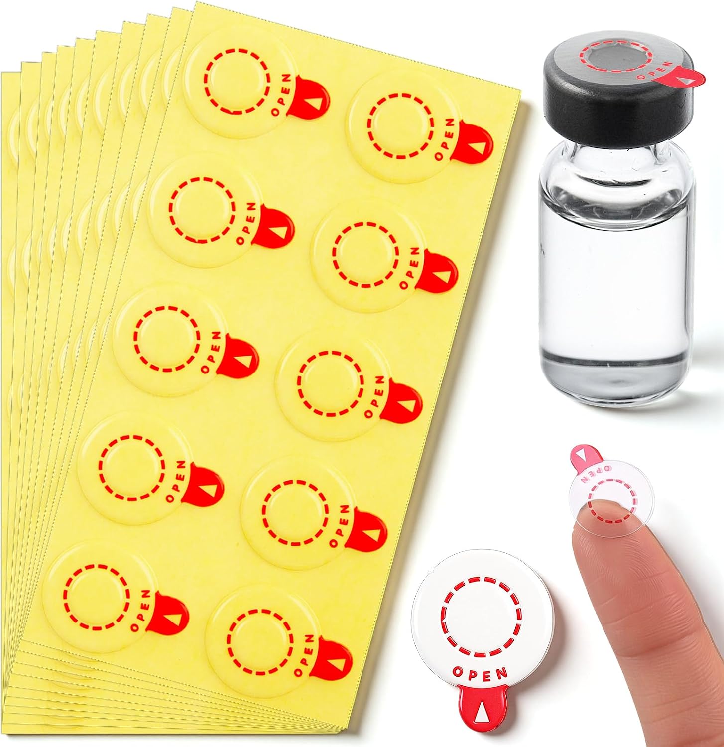 Amazon.com: YooNotee 100 Pcs Clear Circle Stickers for Sealing Vial ...