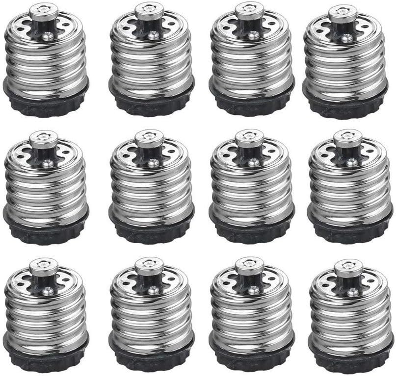 YQBOOM - Paquete de 12 bombillas E40/E39 a E27/E26, conversión de foco E26/E27 a E39/E40 para ...