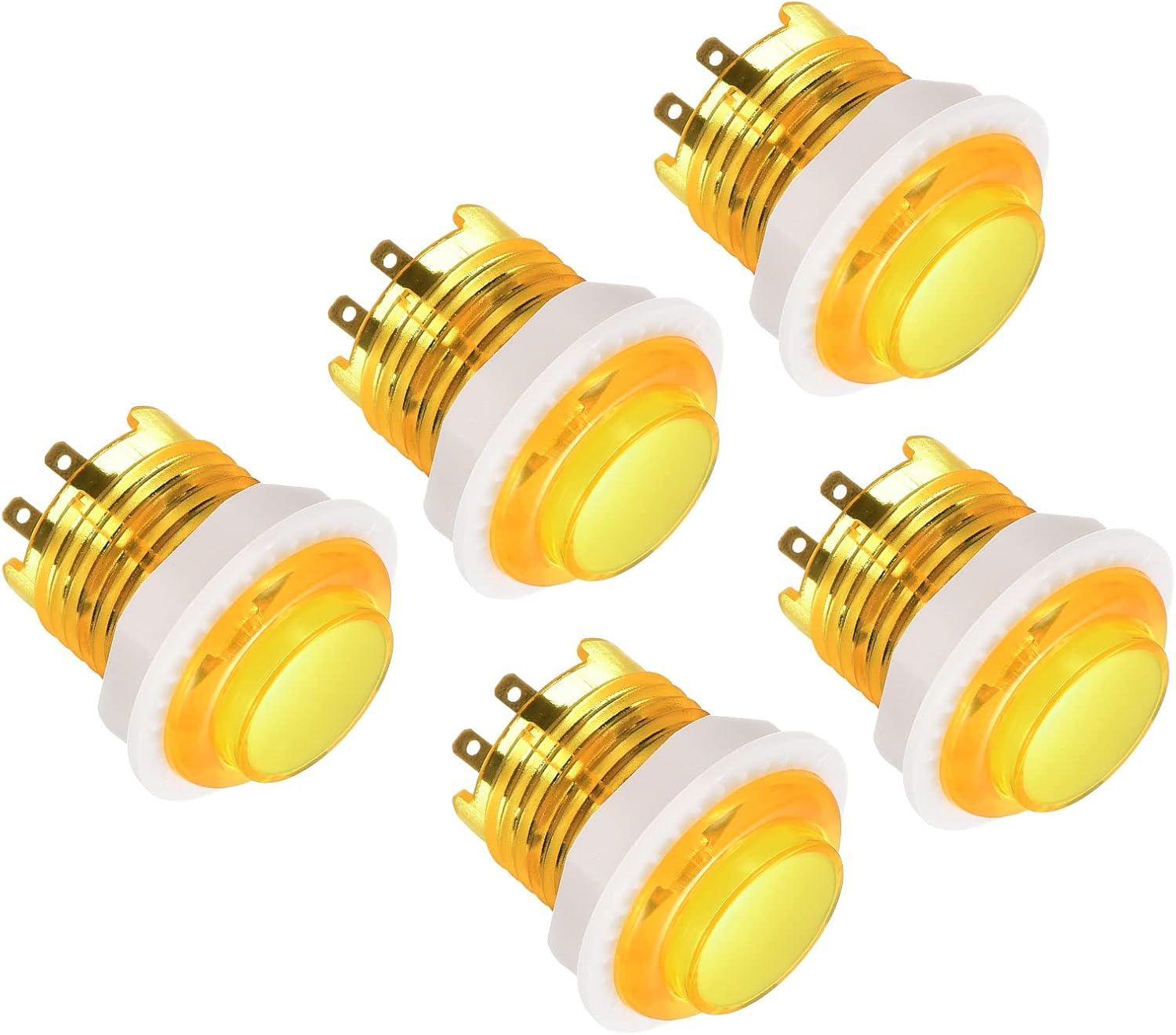 Amazon.com: PATIKIL LED Button Illuminated Push Button 12V 24mm with Micro Switch Self-resetting ...