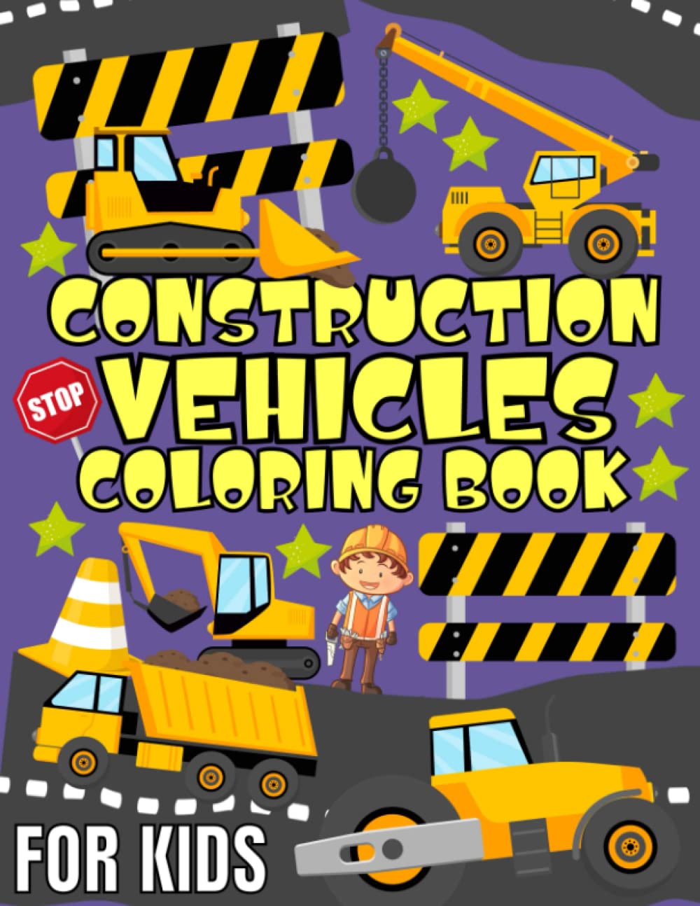 Buy Construction Vehicles Coloring Book for Kids: Construction Truck ...