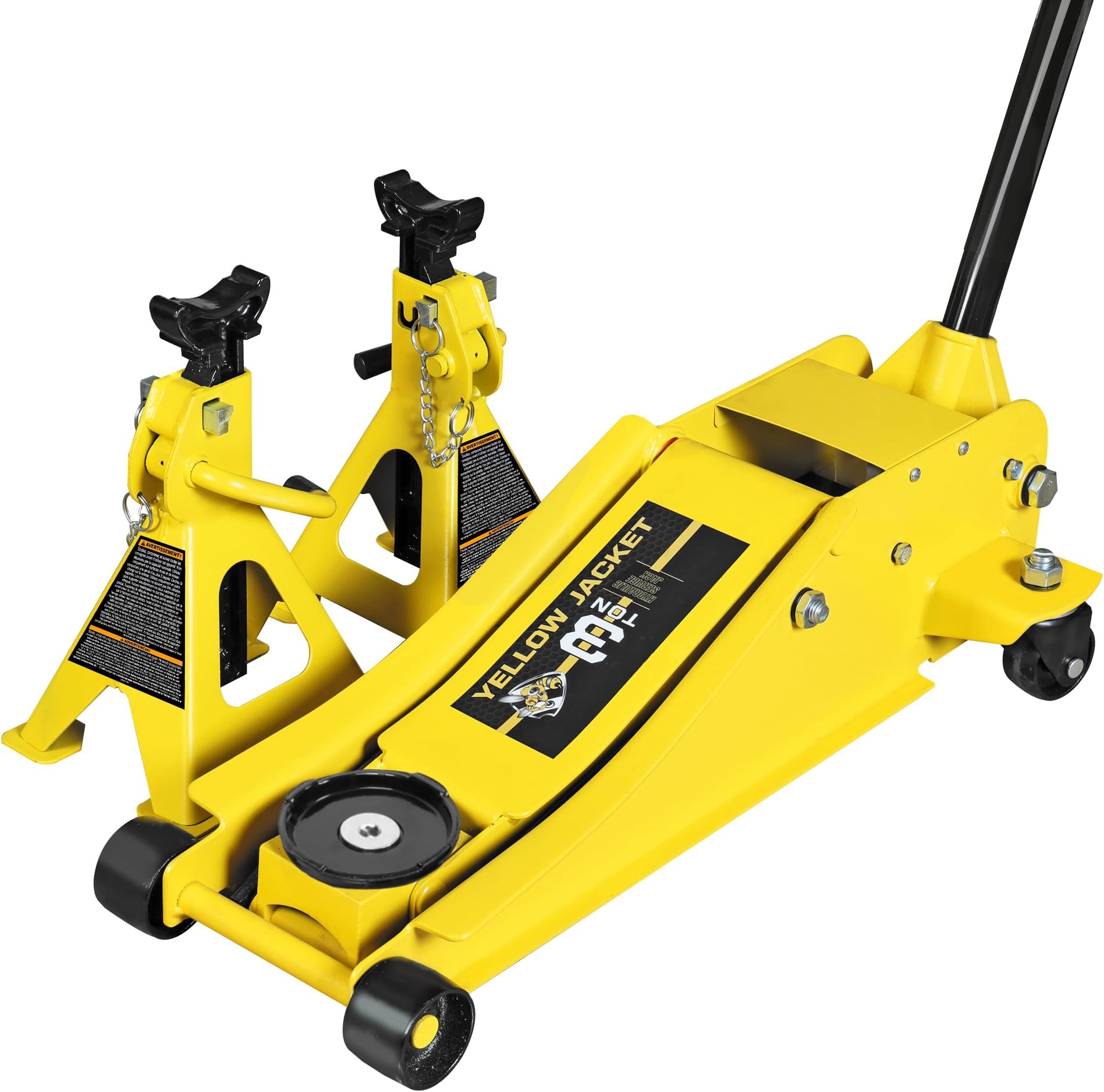 Amazon.com: YELLOW JACKET 3 Ton Low Profile Hydraulic Floor Jack with 3 ...