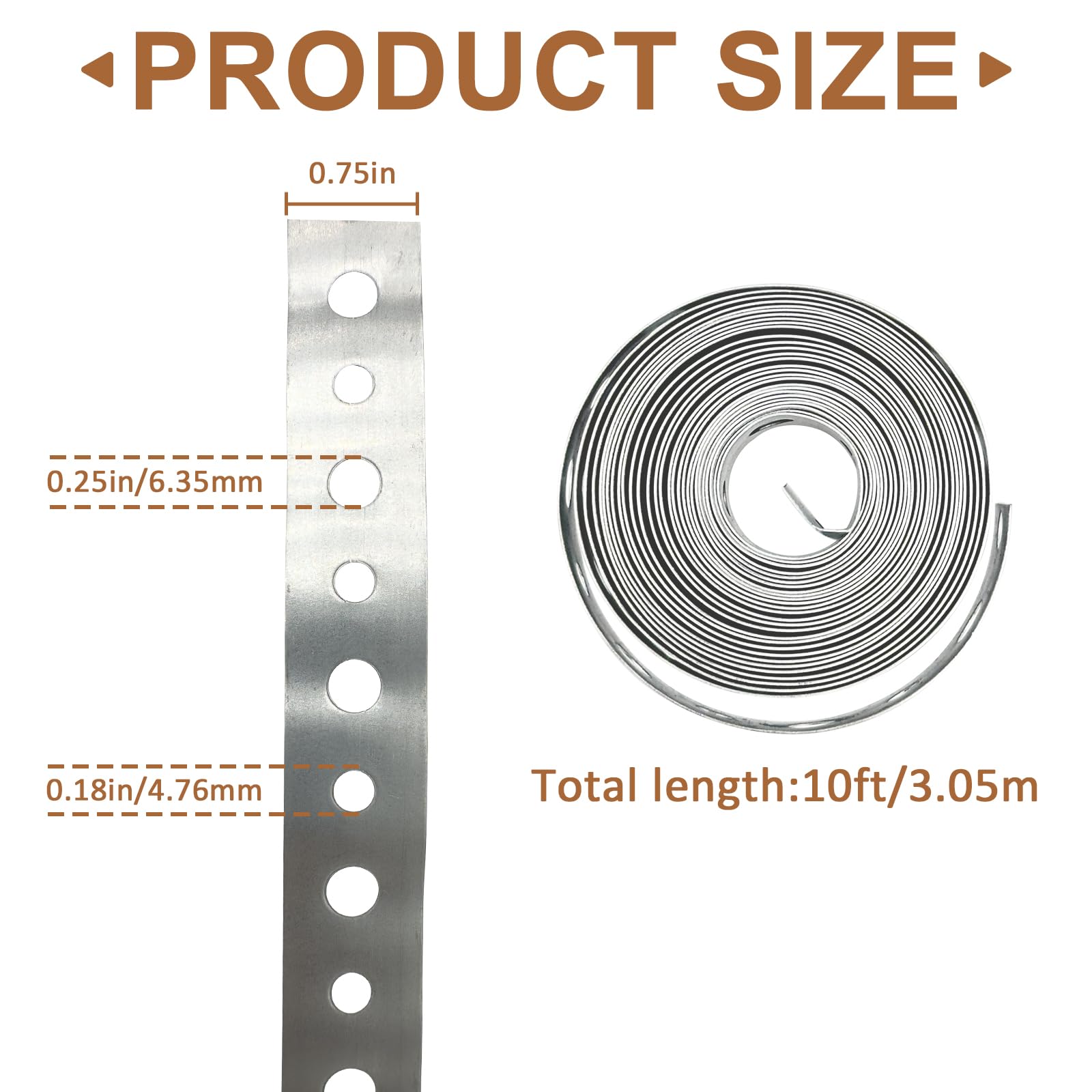 Snapklik.com : AxiSculpt Galvanized Metal Pipe Strap 3/4-Inch X 10-Feet ...