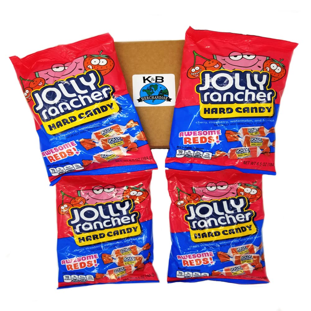 Amazon.com : Awesome Reds Jolly Rancher Hard Candy Variety Pack, (4 ...