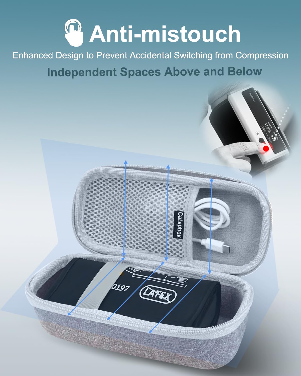 Snapklik.com : Hard Carrying Case For Checkme Wellue BP2 & BP2A Blood ...