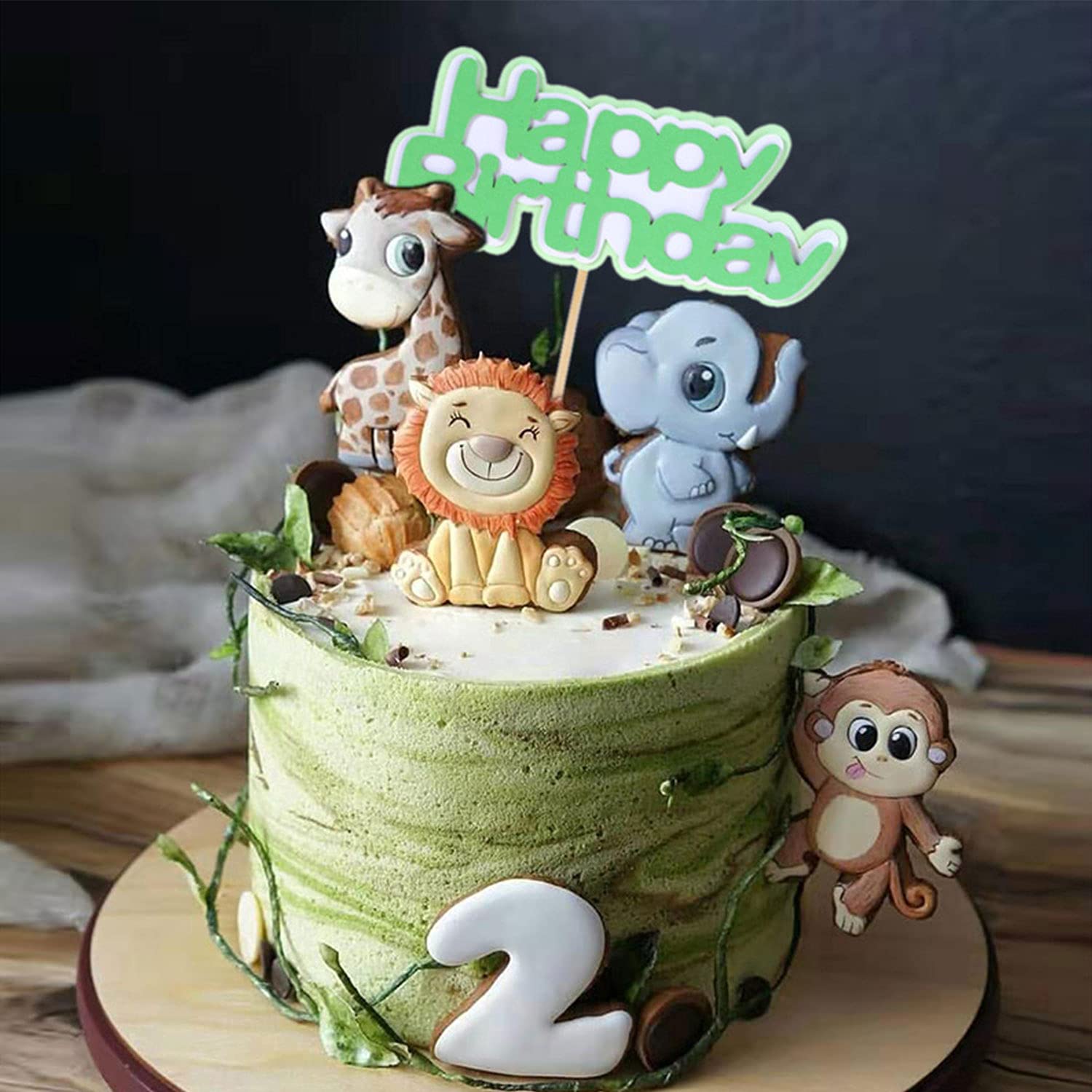 Buy Animal Theme Cake Toppers Set Boy Girl Birthday Party Cupcake Toppers Safari Themed Party buy-animal-theme-cake-toppers-set-boy-girl-birthday-party-cupcake-toppers-safari-themed-party