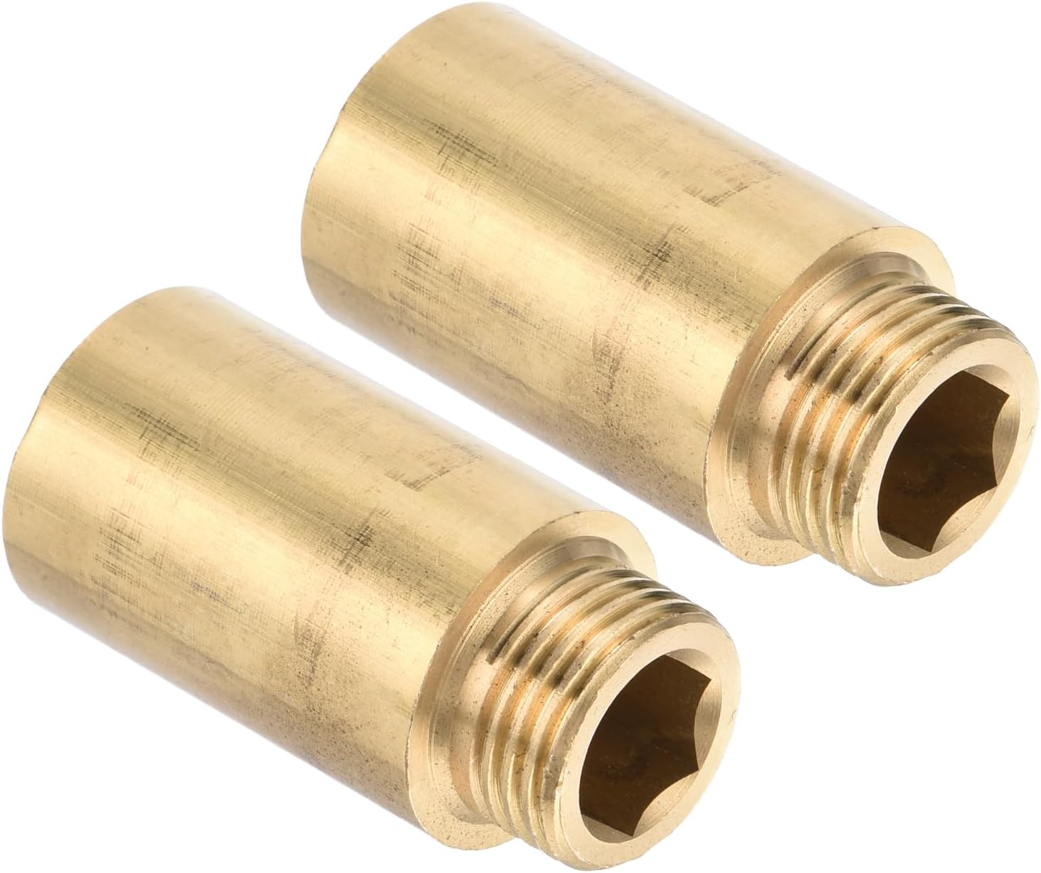 PATIKIL Shower Head Extension Arm, 2 Pack Brass G1/2 Male to Female ...