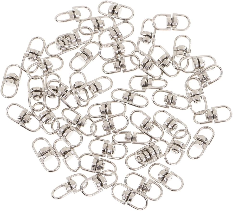Swivel Key Ring Connectors Metal Plated 50 Pieces Key Chain Links ...