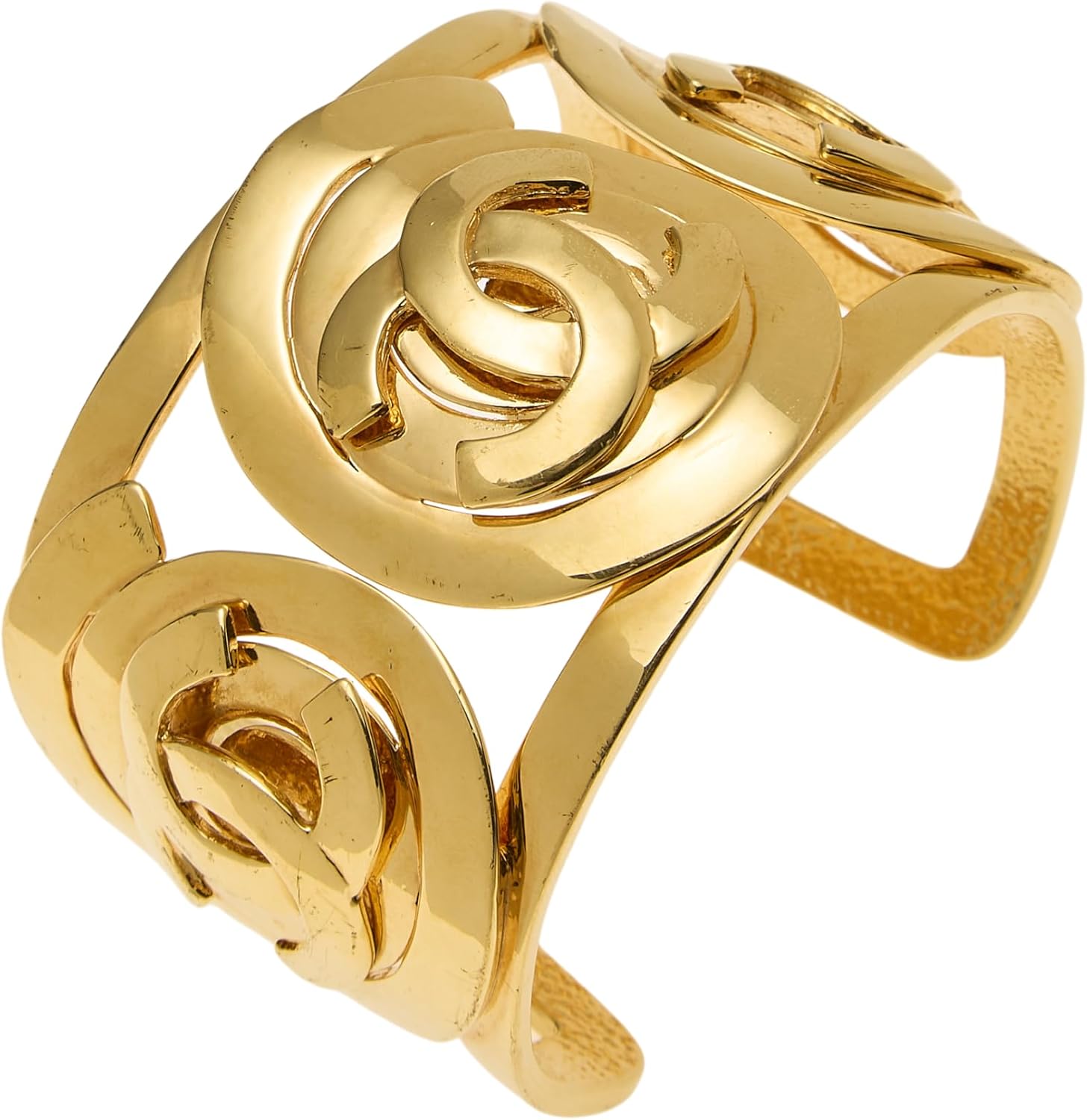 Amazon.com: Chanel, Pre-Loved 'CC' Cuff, Gold : Amazon Luxury