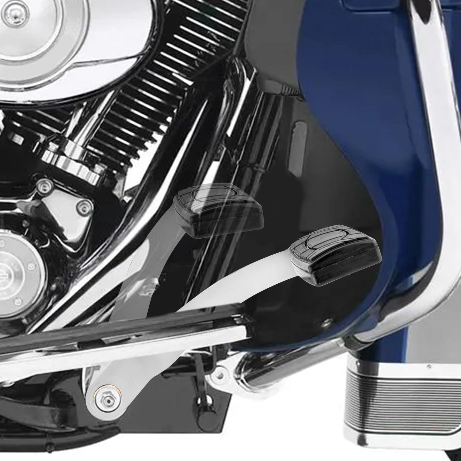 Wsays Chrome Rear Brake Foot Pedal Compatible with Harley 1997-2007 ...