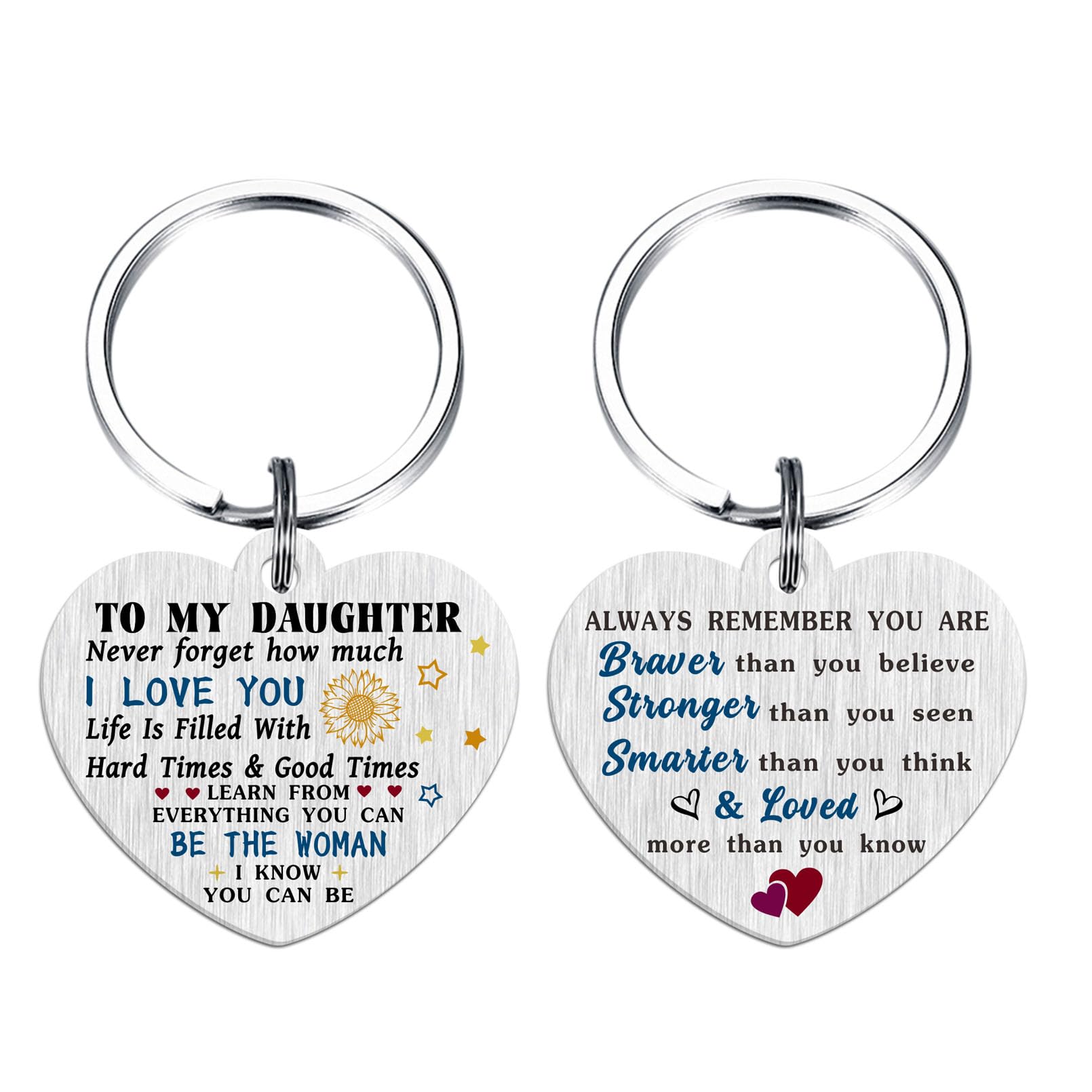 Amazon.com: ABNTY Keychain for Daughter | Inspirational Gift for ...