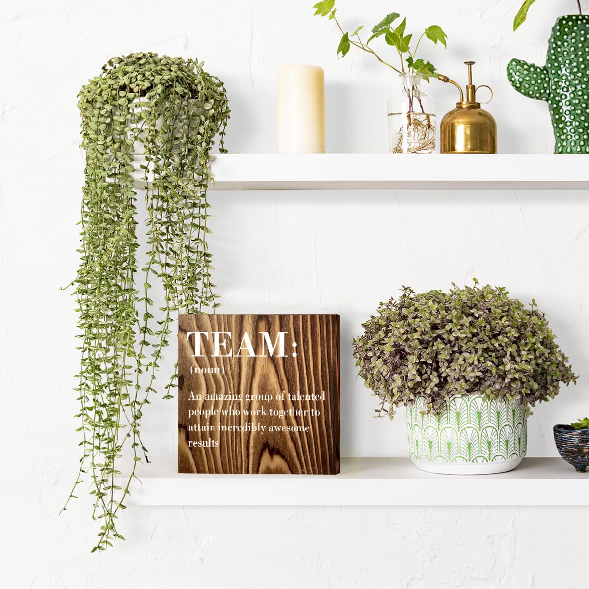 Snapklik.com : Inspirational Team Noun Office Decor Desk Decor Wooden ...
