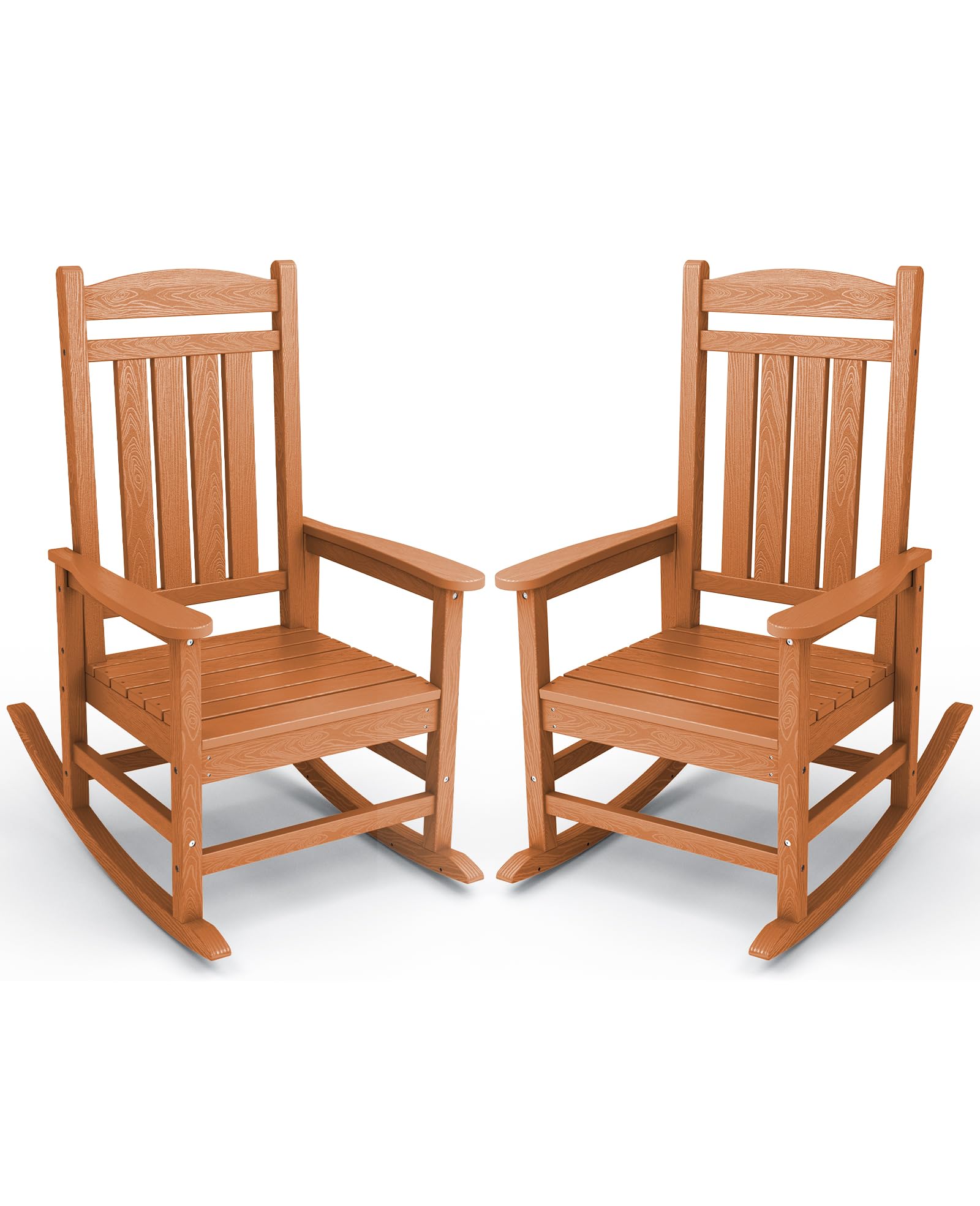 Amazon.com: KINGYES Weather Resistant Outdoor Rocking Chair Set of 2 ...