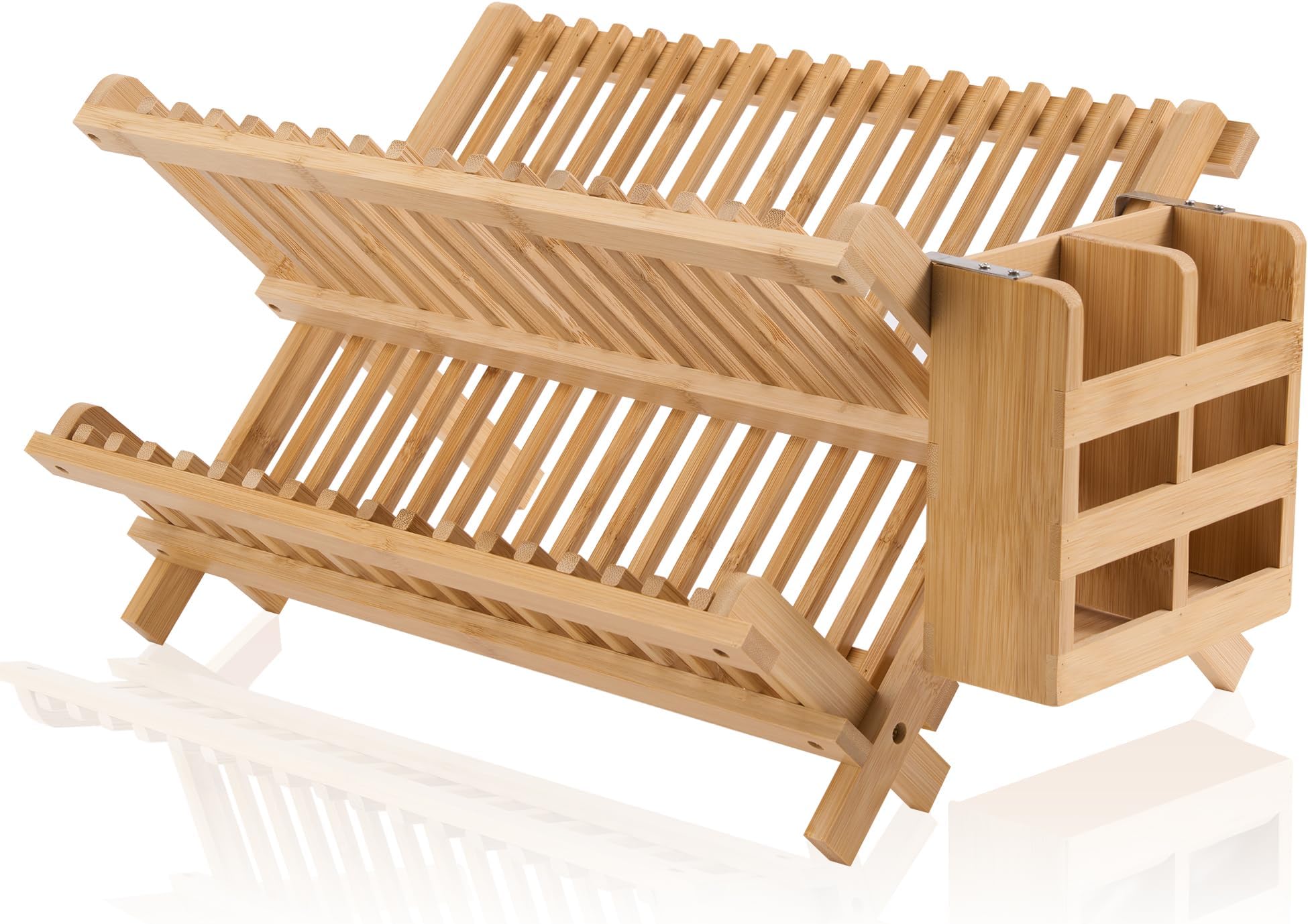 Amazon.com - Home Basics Foldable Bamboo Dish Drainer - Dish Racks