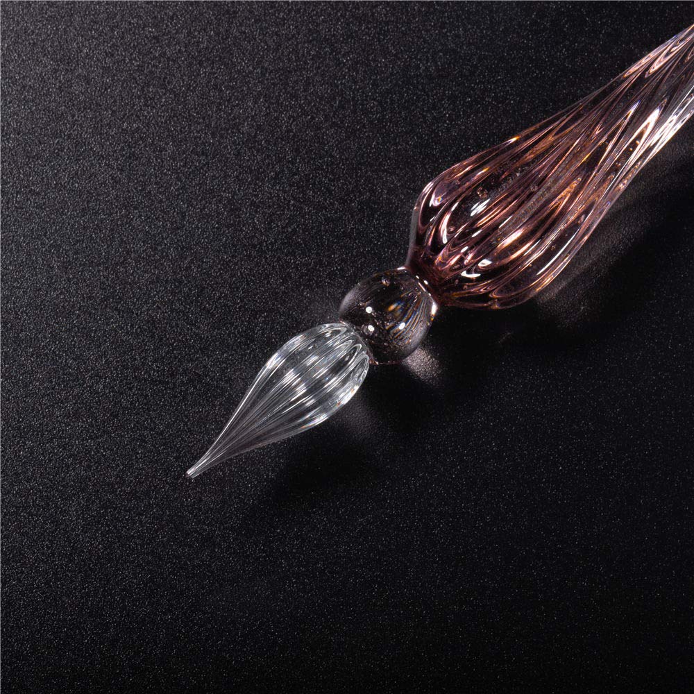 Snapklik.com : Molshine Handmade Glass Dip Pen Crystal Calligraphy Pen ...