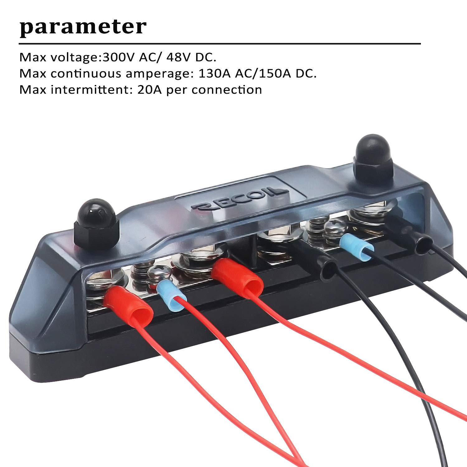 Buy RECOIL BBPG4 Bus Bar Positive and Negative 4 x 5/16” Studs and 4 x ...