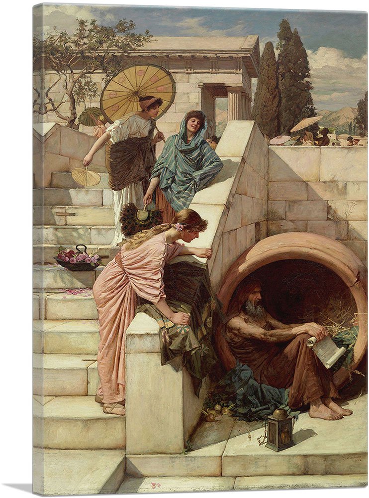 Amazon.com: ARTCANVAS Diogenes 1882 Canvas Art Print Stretched Framed ...