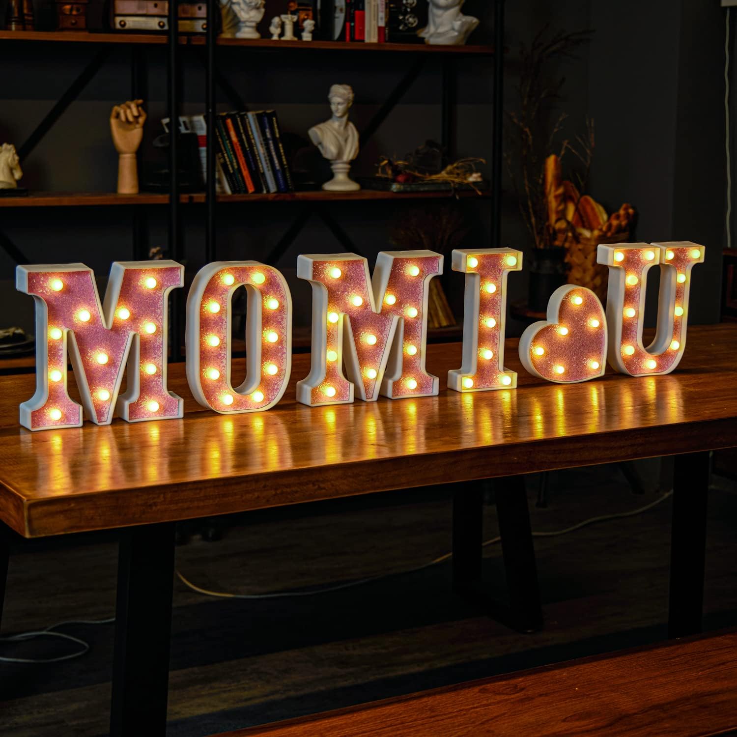 Letras con luz LED para decoración de pared, letrero con texto en ...