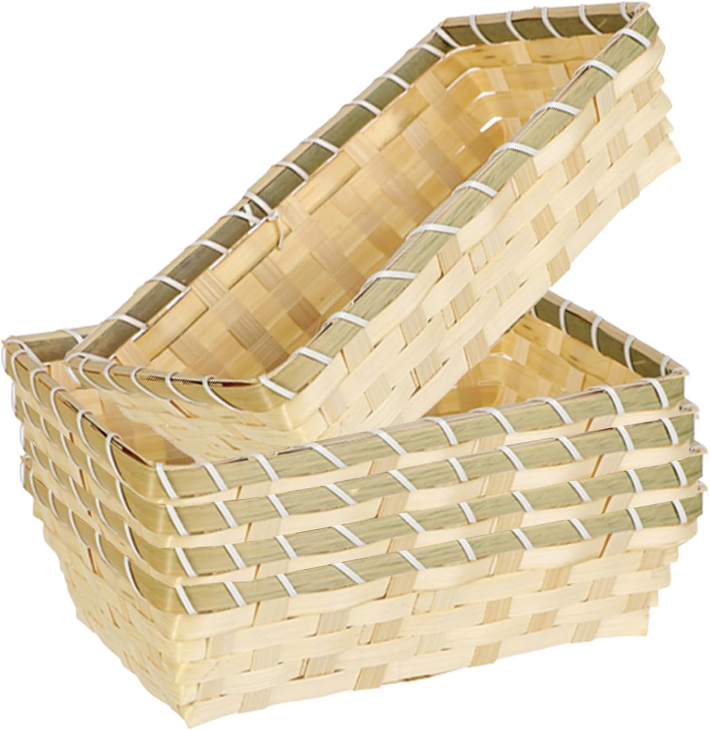 Amazon.com: KUYYFDS Empty Hamper Basket 5PCS Shelf Baskets Bamboo Woven ...