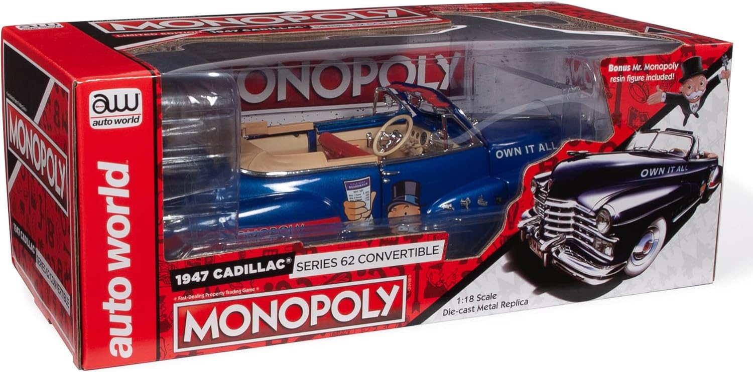 Amazon.com: AW AUTO WORLD Silver Screen Machines - Monopoly 1947 ...