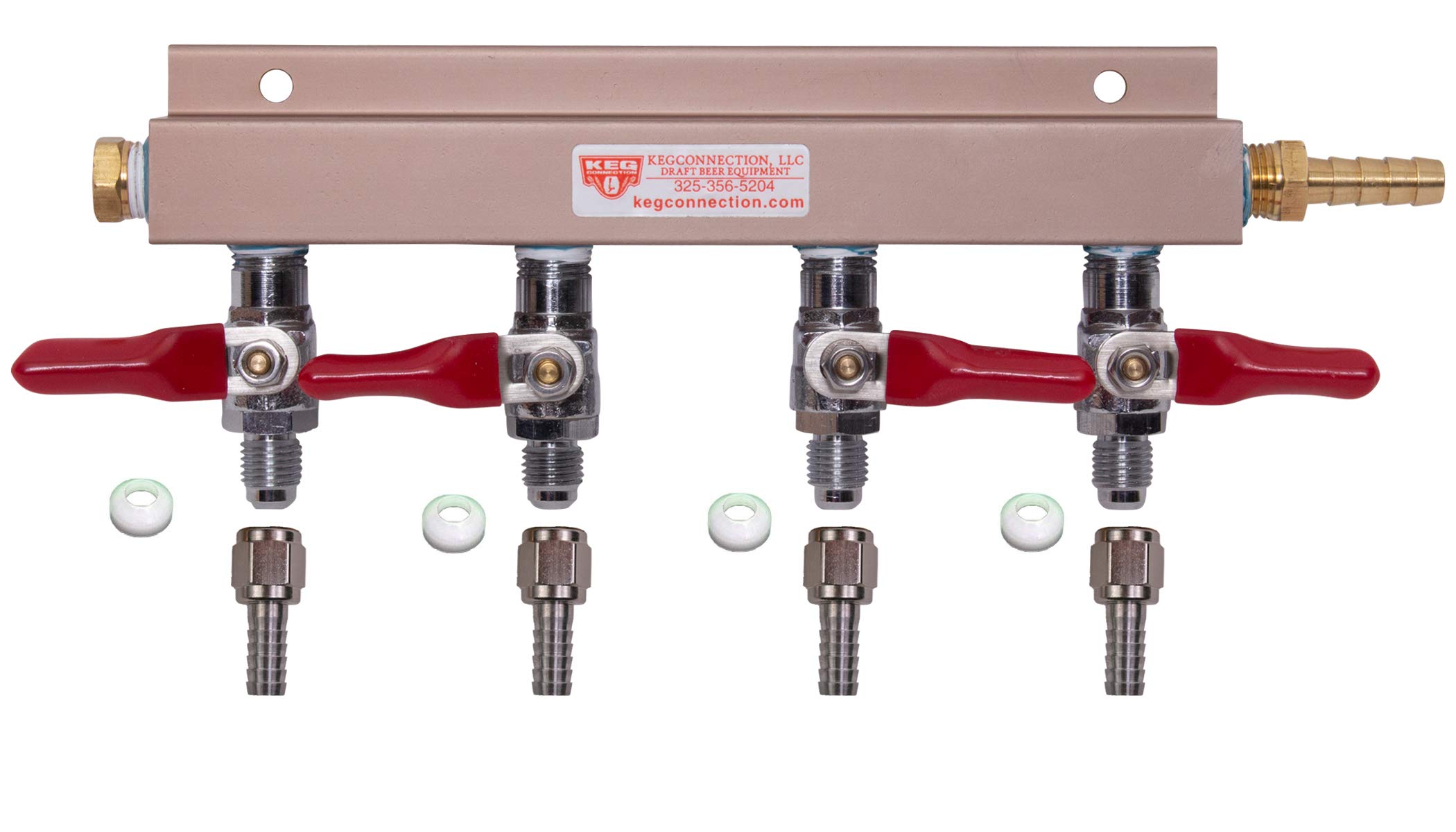 Amazon.com: 4-Way CO2 Air Distributor/Manifold with Integrated Check ...
