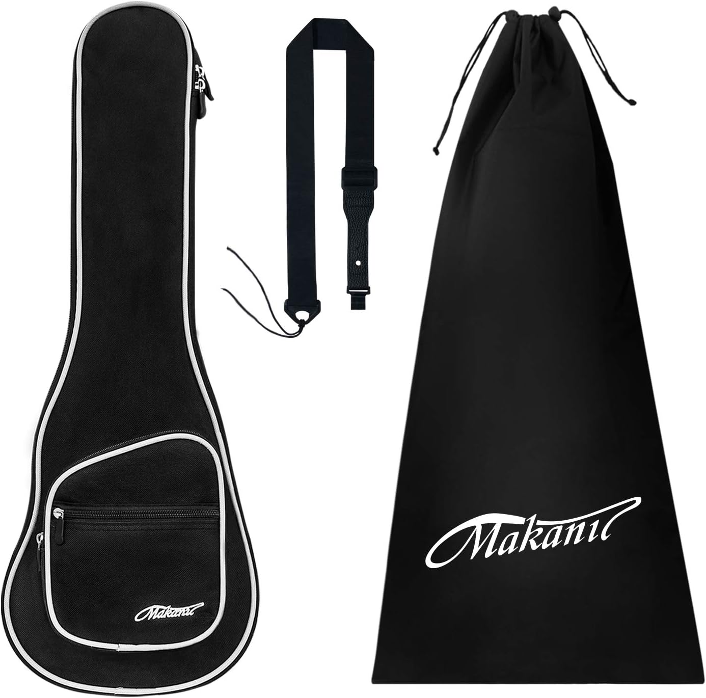 Amazon.com: makanu Tenor Ukulele Case Black Padded ukulele bag ...