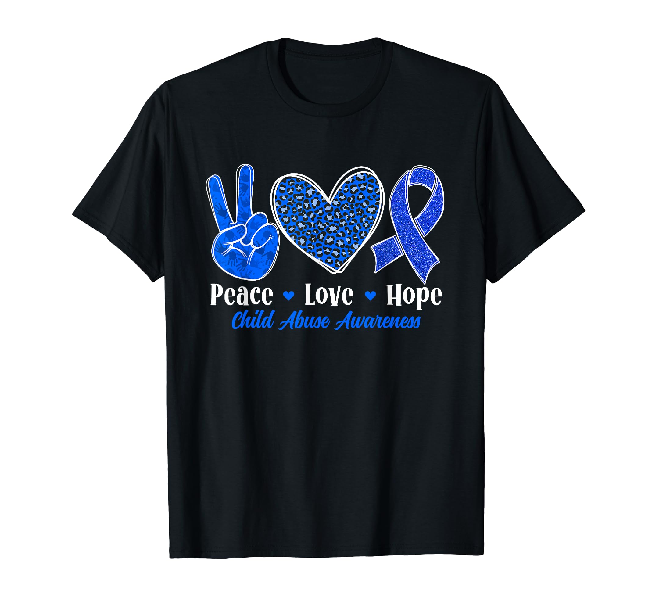 Amazon.com: Peace Love Hope Child Abuse Prevention Awareness Month T ...