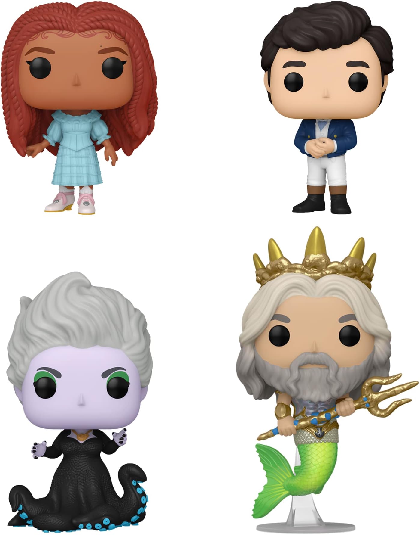 Funko Pop! Little Mermaid Live Action - Set of 4 - Ariel, Ursula, King ...