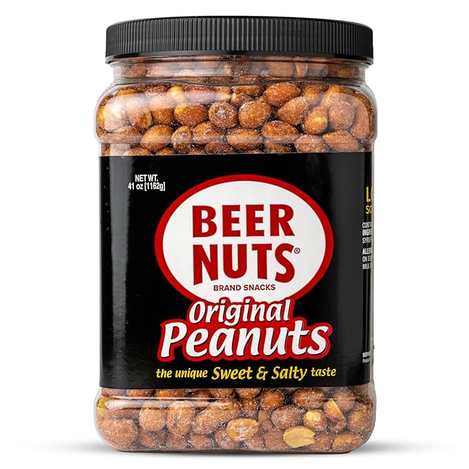 Amazon.com : BEER NUTS | Original Sweet and Salty Peanuts. 41 oz. Jar ...