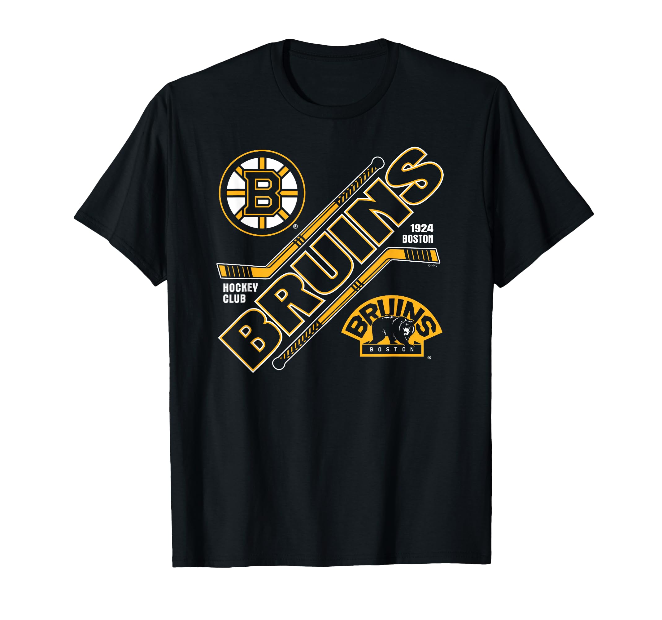 Amazon.com: Boston Bruins Force Black Officially Licensed T-Shirt ...