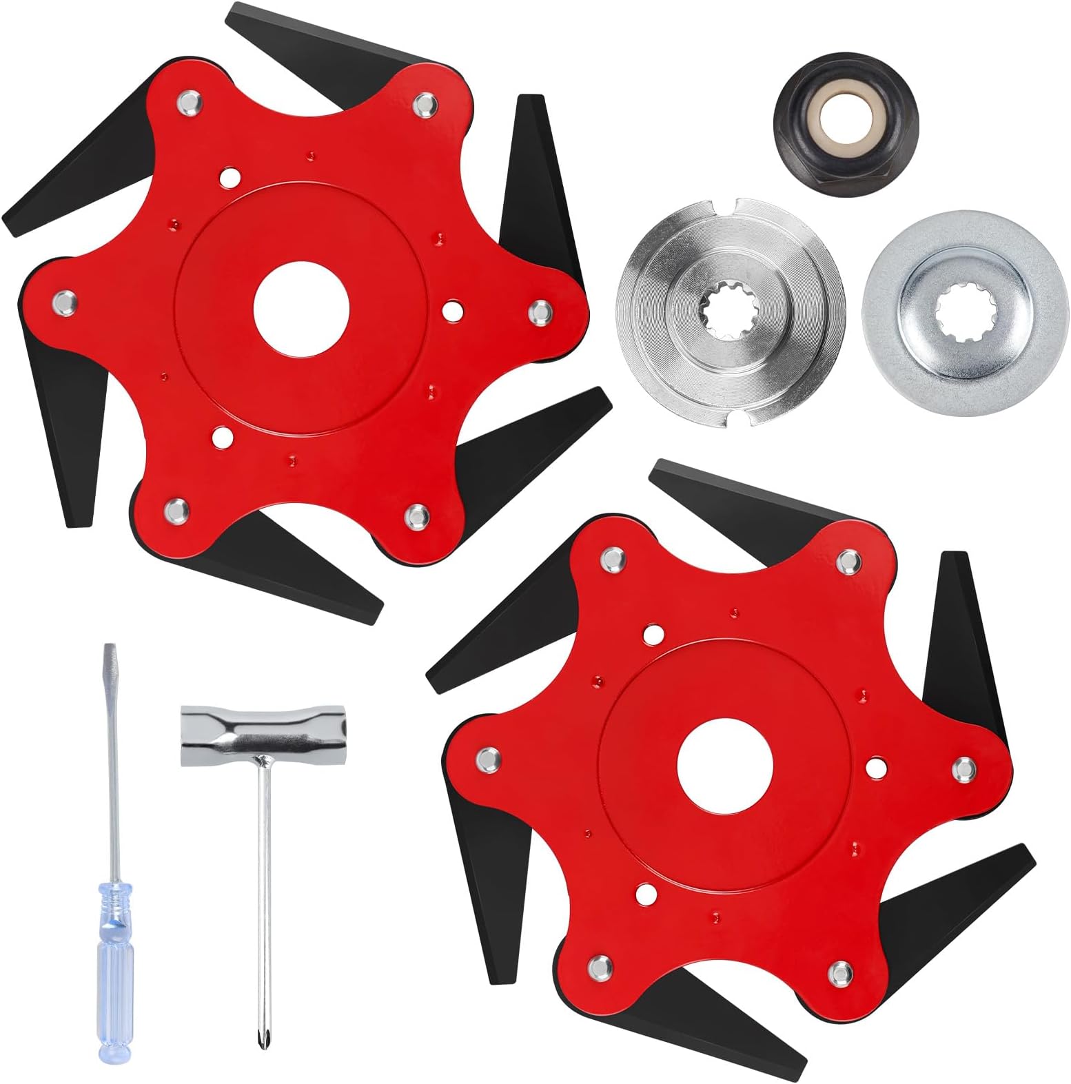 Amazon.com: Cokacot 2 Pcs 6 Steel Razors Trimmer Head Steel Trimmer ...