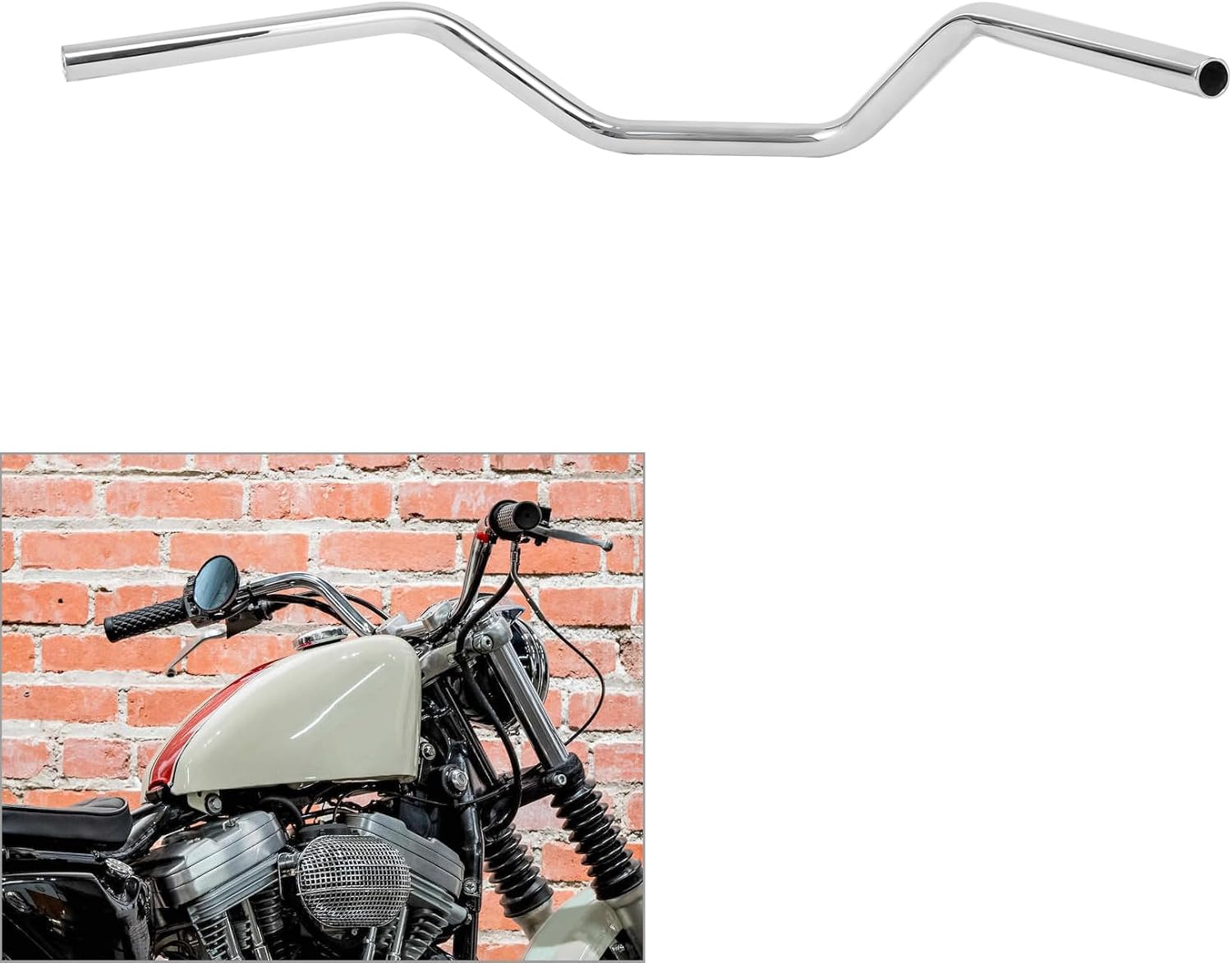 Amazon.com: CUSTOM CHROME CCI 1" Fat Custom Handlebar Fit For Harley ...