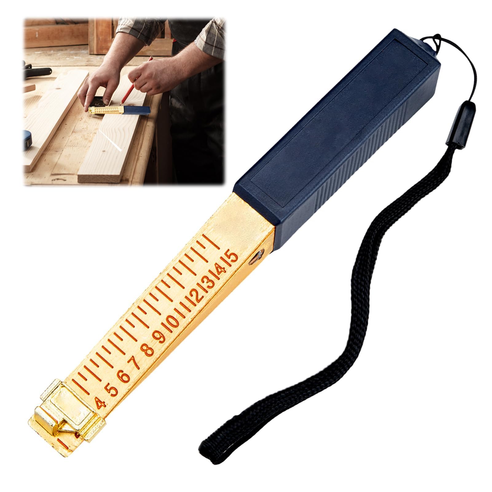 Door Gap Measuring Tool, Wedge-Shaped Vernier Feeler Gauge 1-15mm Fire ...