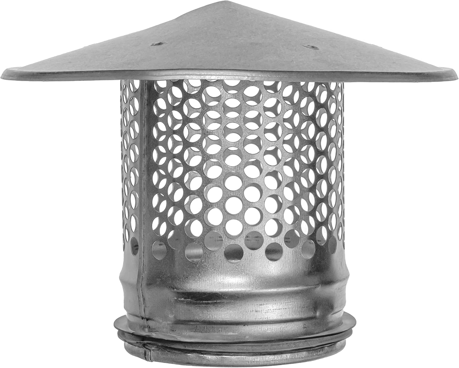 4 Inch Round Roof Rain Cap HVAC Vent Galvanized Steel All Weather ...