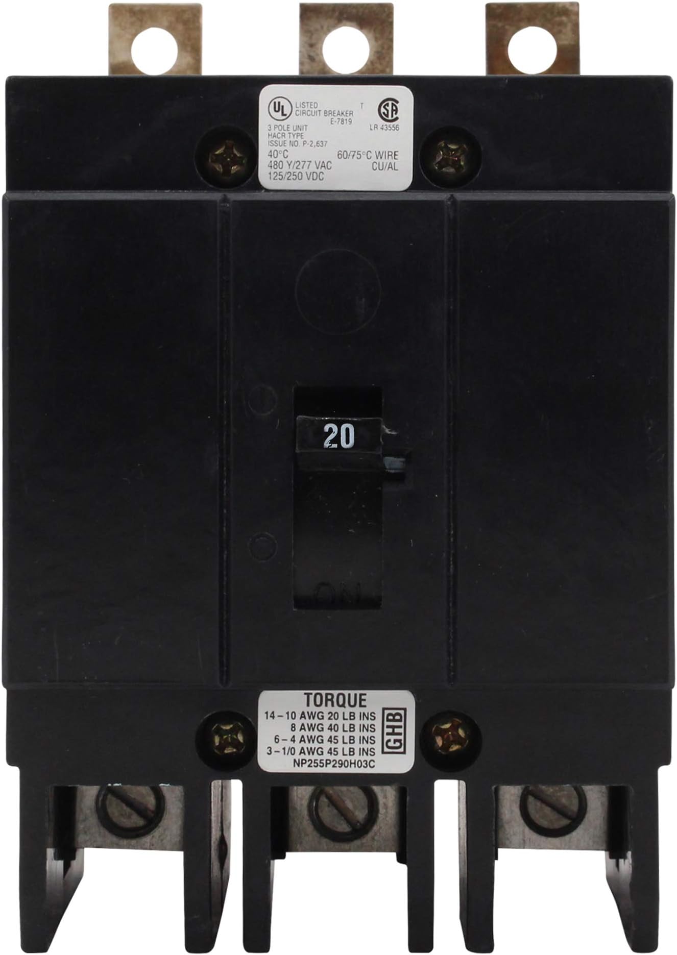 Eaton Cutler-Hammer CHGHB3030 C-H GHB3030 30A GHB 3P 277/480V 14KAIC ...