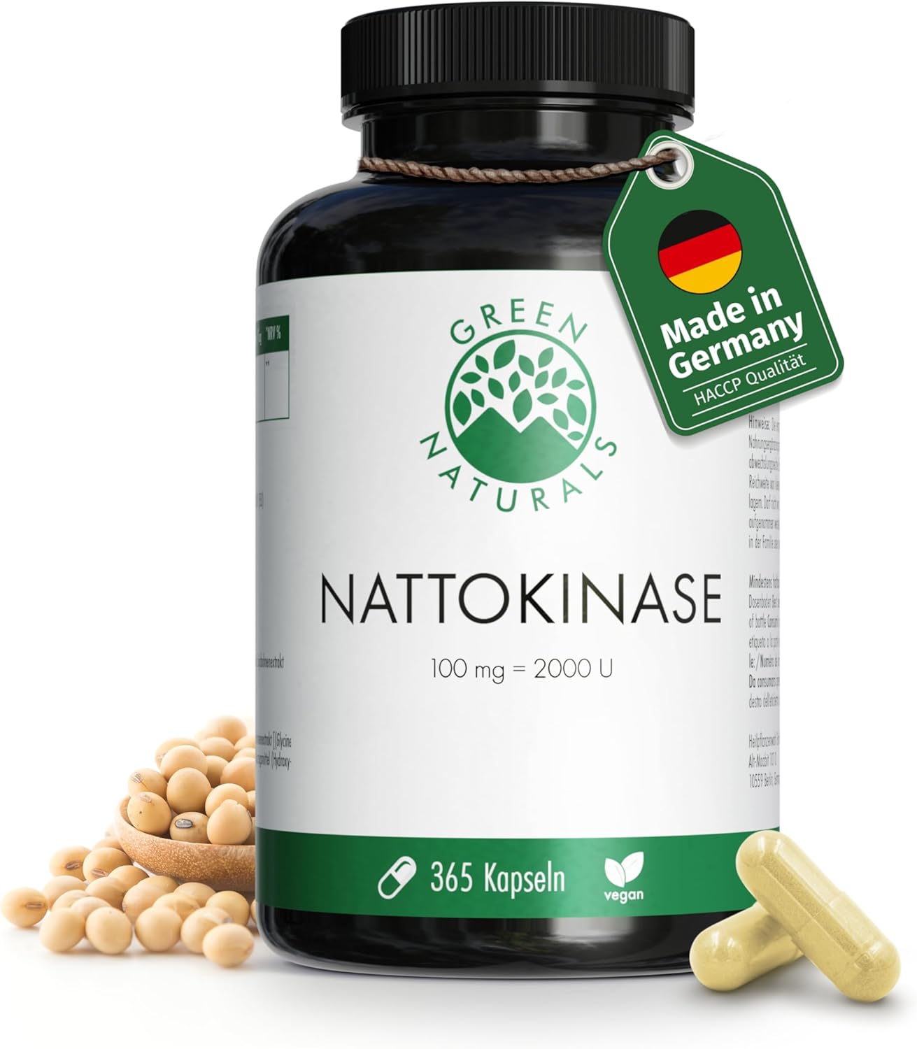 Nattokinase | 20 000 FU/g | 100 mg par capsule | 365 gélules | Extrait ...