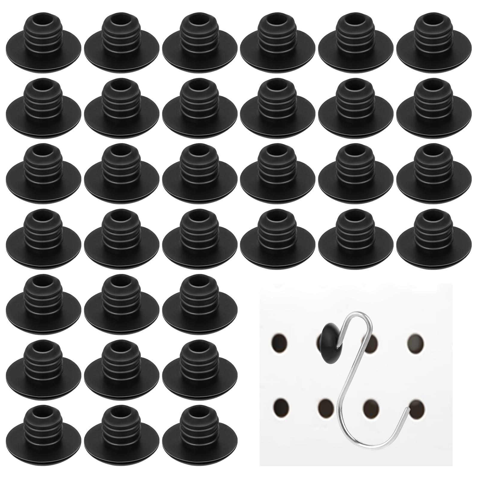 Amazon.com: 120 PCS Pegboard Hook Locks Pegboard Organizer Accessories ...