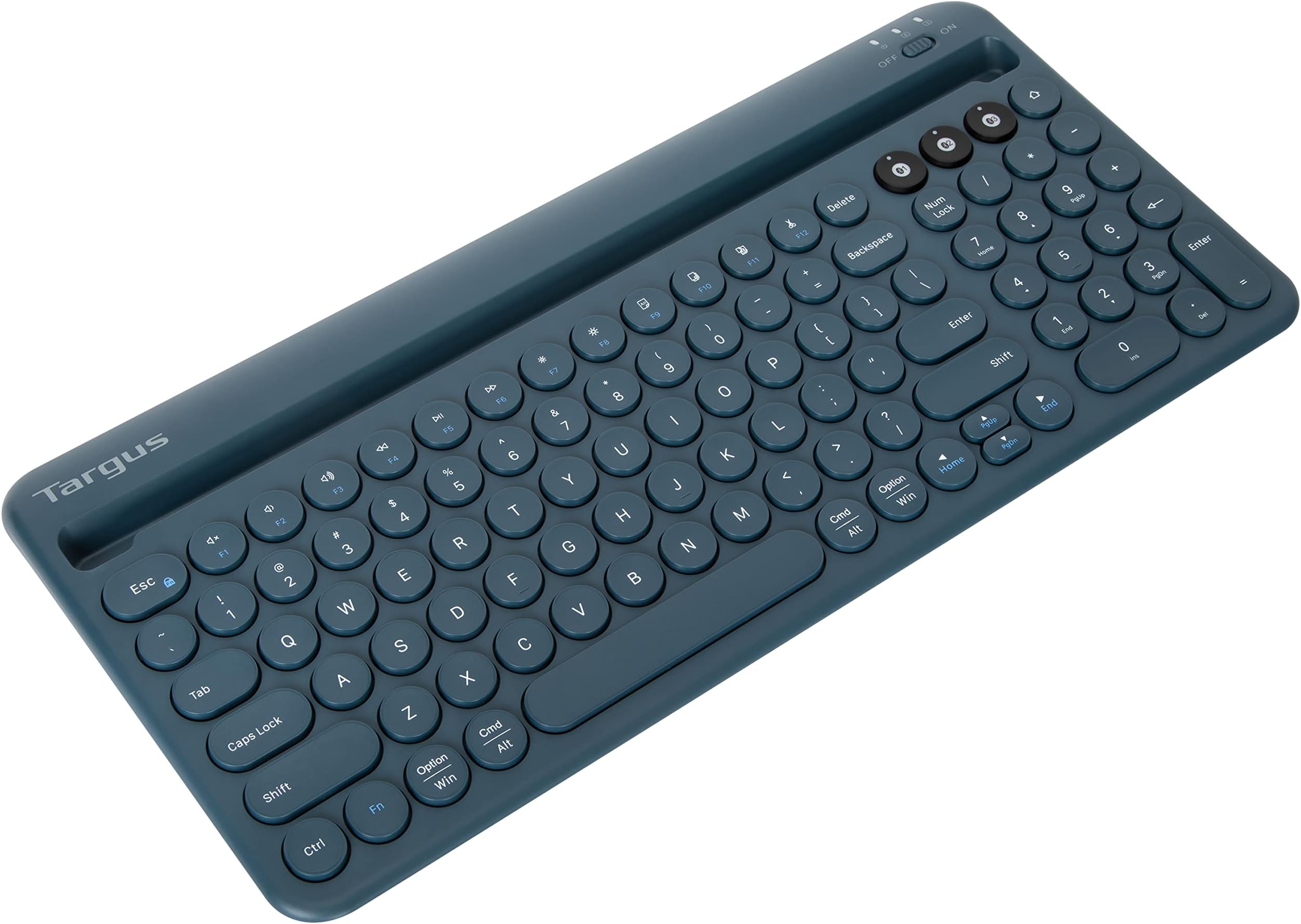 Targus Bluetooth Keyboard with Tablet/Phone Cradle, Blue (PKB86702US ...
