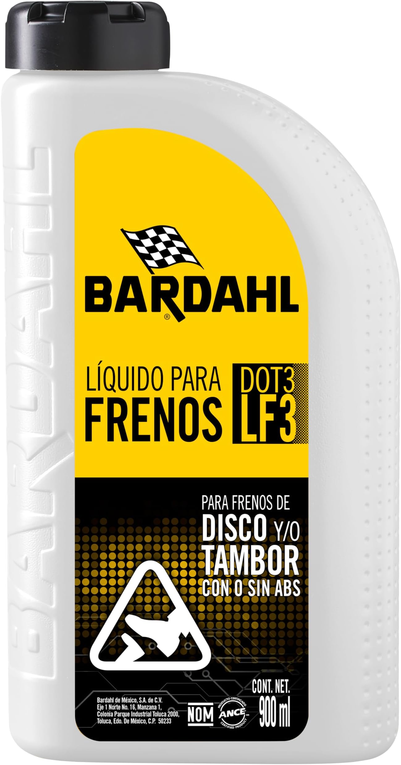 Bardahl 15063 Liquido para Frenos Dot-3, 900 Ml : Amazon.com.mx: Ropa ...