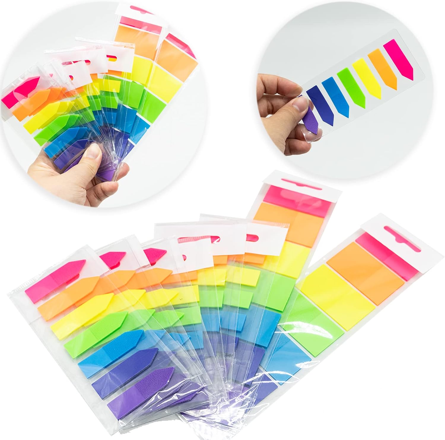 1120 PCS Flags Index Tabs,Colored Page Markers Rectangle Sticky Notes ...
