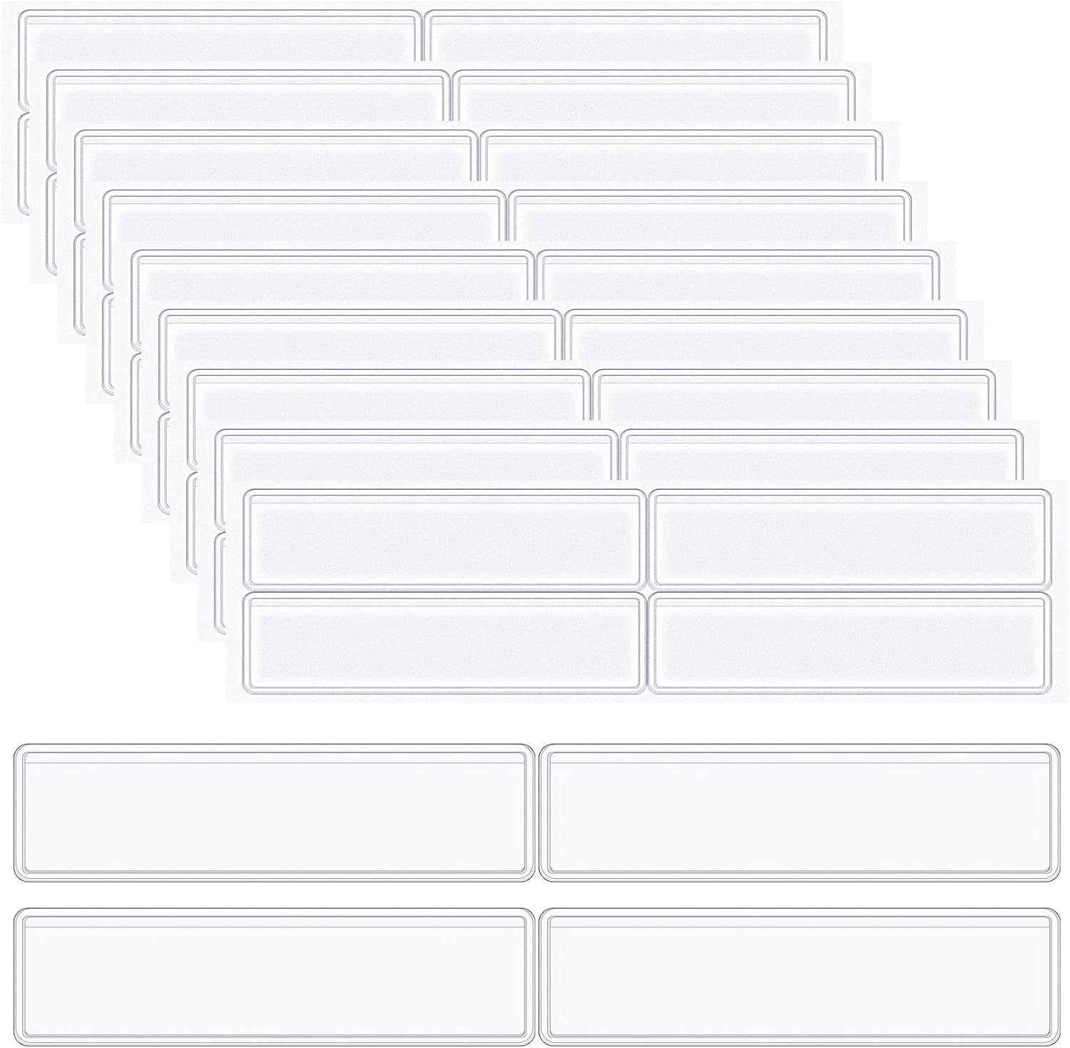Amazon.com : 72 Pcs Label Holders Self Adhesive, Drawer Labels, Mailbox ...