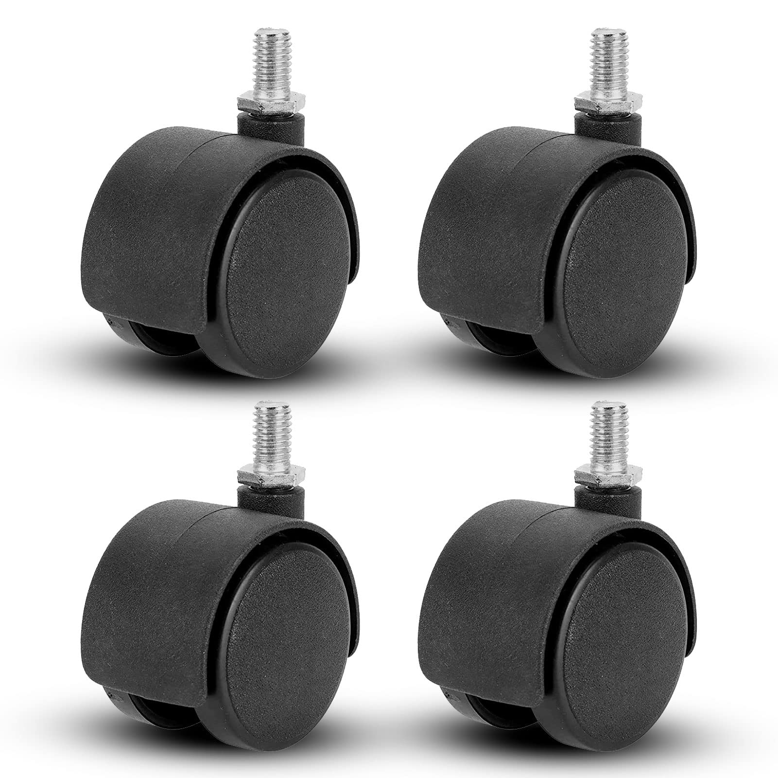 Snapklik.com : 4 Packs Swivel Casters, 1.5 In 360 Universal Plastic ...