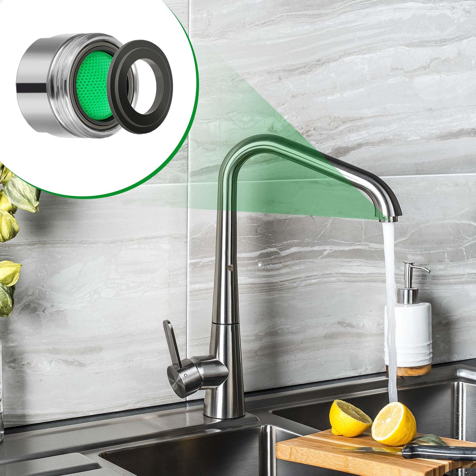 TIESOME 10 Pack Faucet Aerator M24, Male Threads Aerator Tap Cache ...