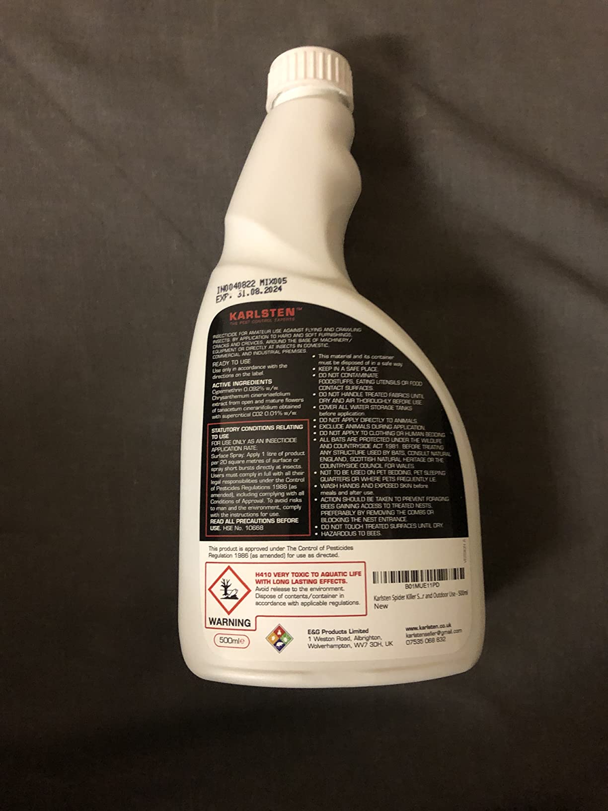 Karlsten Silverfish Killer Spray Fast Effective Quality Silverfish ...