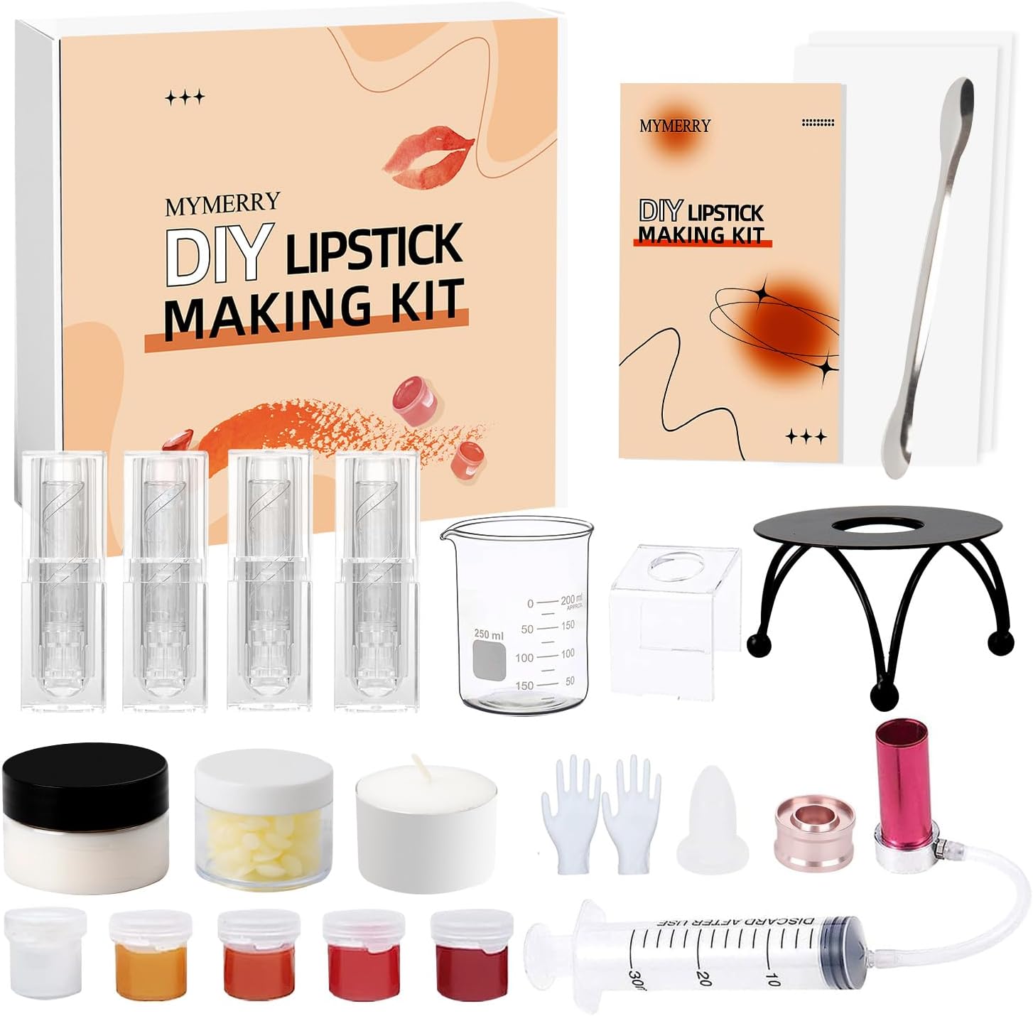 Amazon.com : MYMERRY DIY Lipstick Making Kit,All Natural Lipstick Maker ...