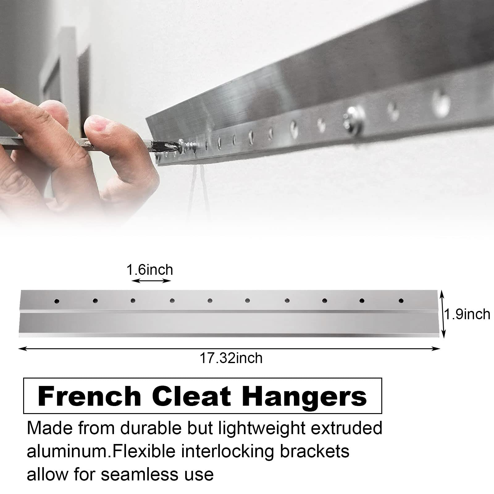 Snapklik.com : 2 Pair 18 Inch French Cleat Hanger, French Cleat Picture ...