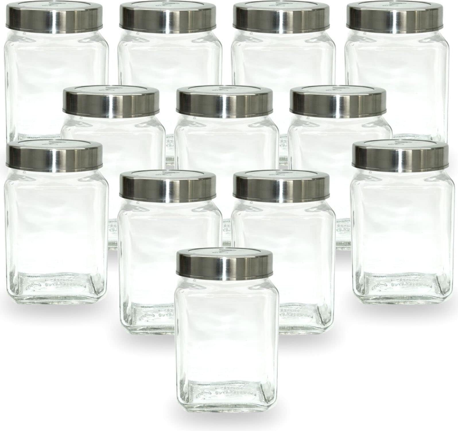 Home Stuffs Glass Jar and Container (1800ml) Rust Proof Air Tight Lid 2 ...
