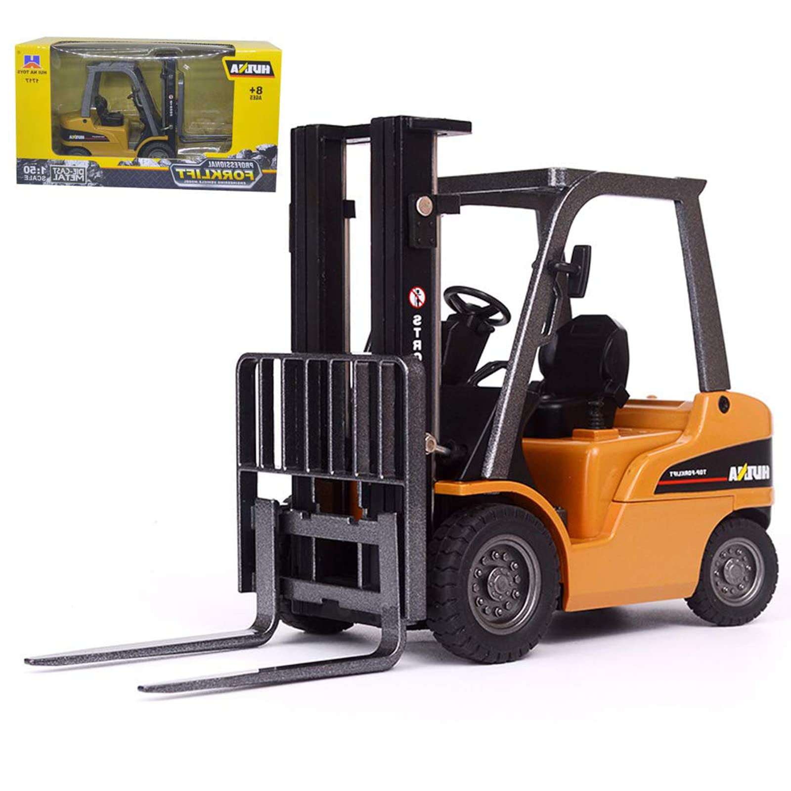 Amazon.com: Forklift Truck Toy with Moveable Joint, 1:50 Scale Diecast ...