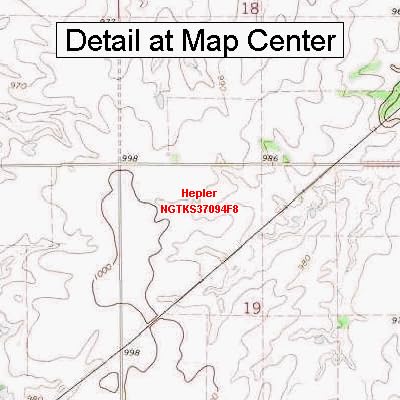 Amazon.com : USGS Topographic Quadrangle Map - Hepler, Kansas (Folded ...